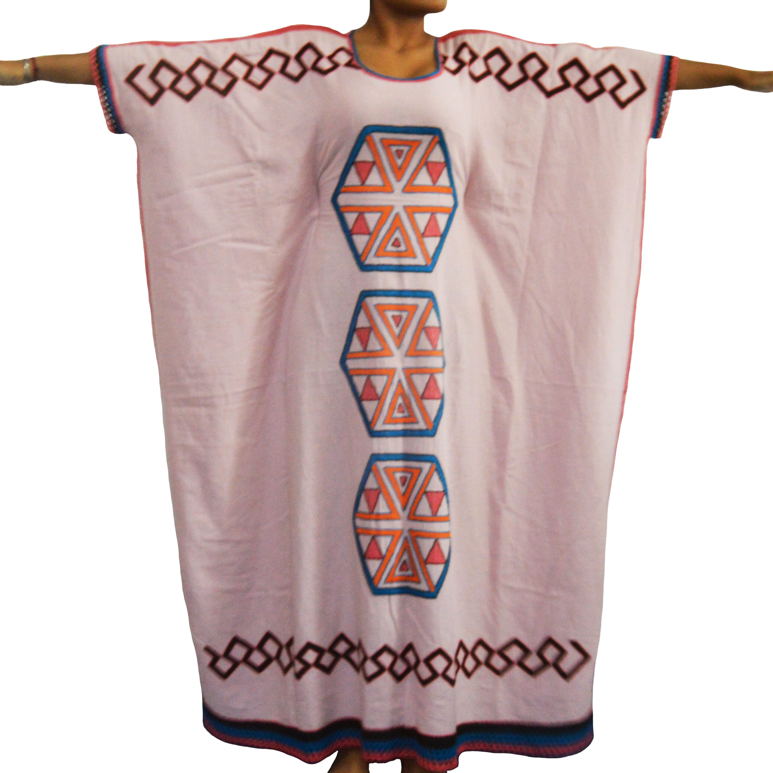 Wayuu Manta Dress Embroided – One Size Fits All – Lino – PIR0046 – ENMW